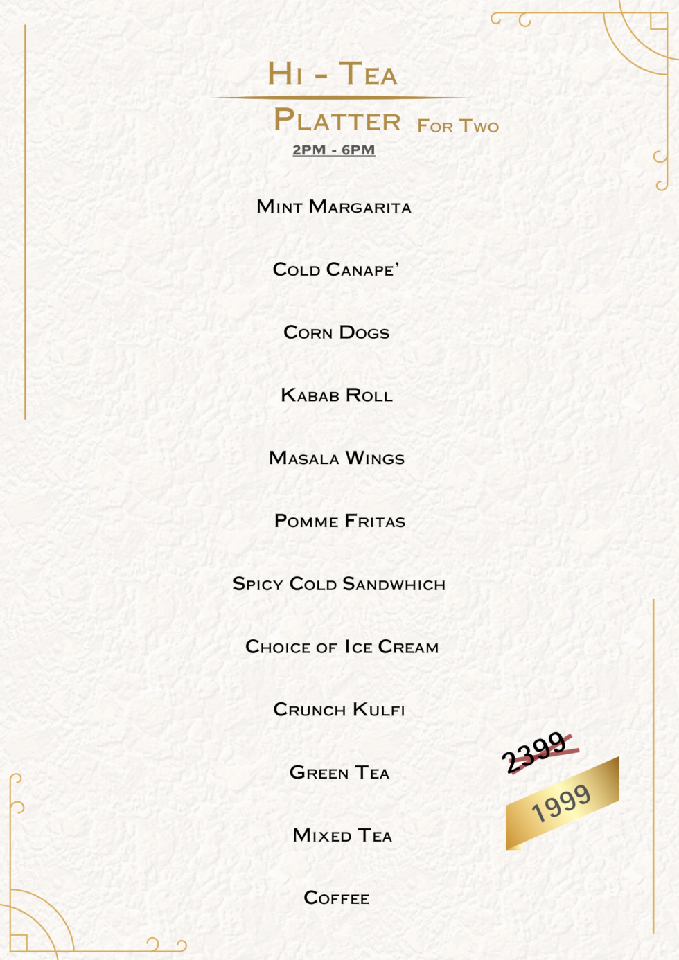 Hi-Tea | Shandez Restaurant